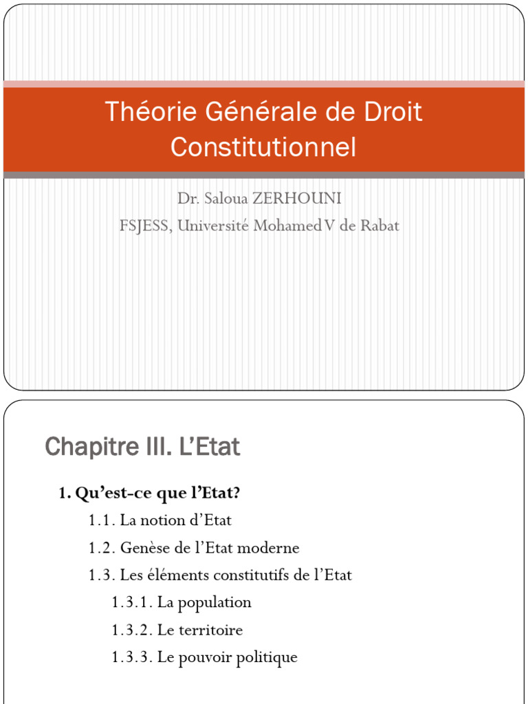 TGDC Chapitre Etat | PDF