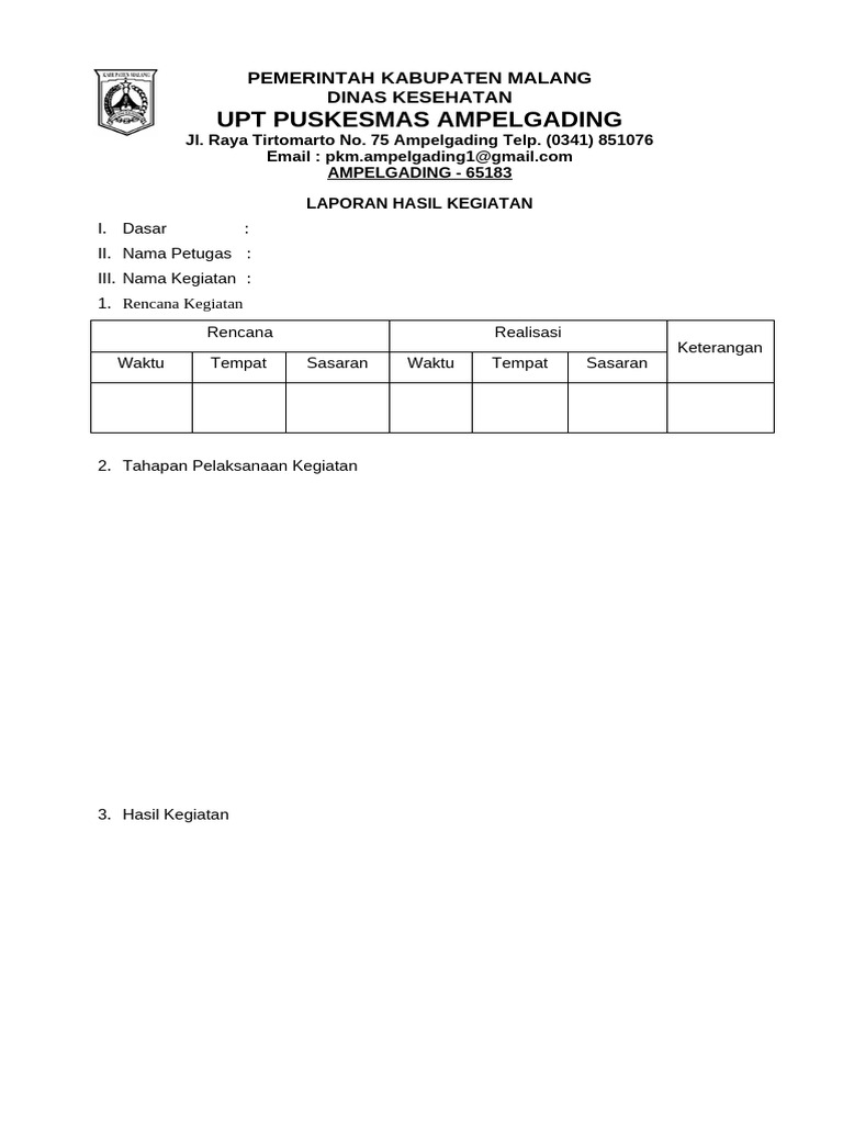 Template LHK Kunjungan Bayi Balita Bermsalah Gizi | PDF