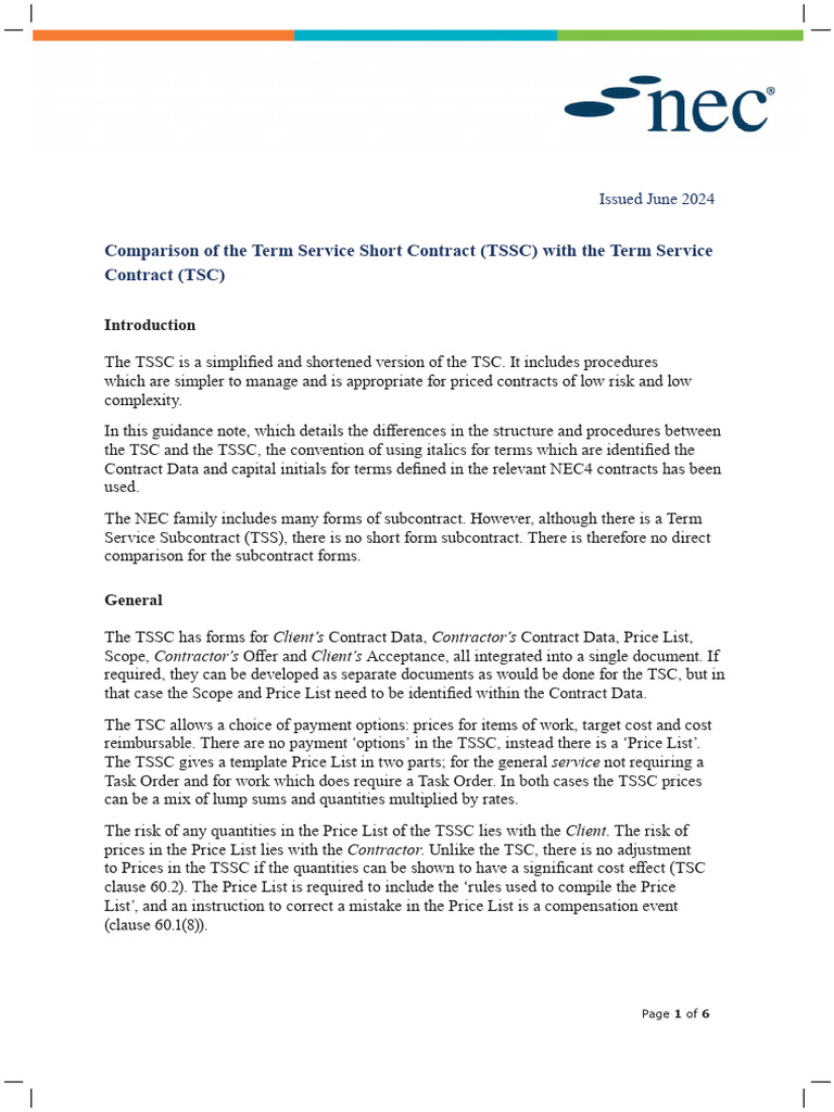 Comparison Between TSSC Vs TSC | PDF