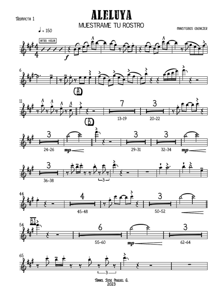 Aleluya - Trompeta 1 | PDF