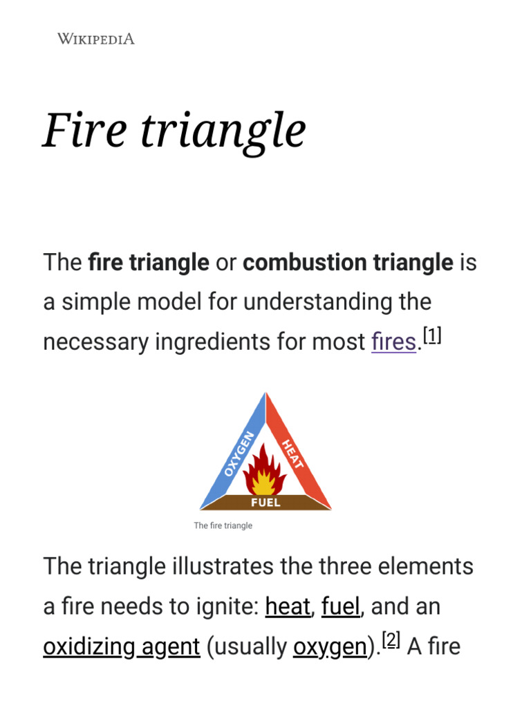 Fire Triangle - Wikipedia | PDF