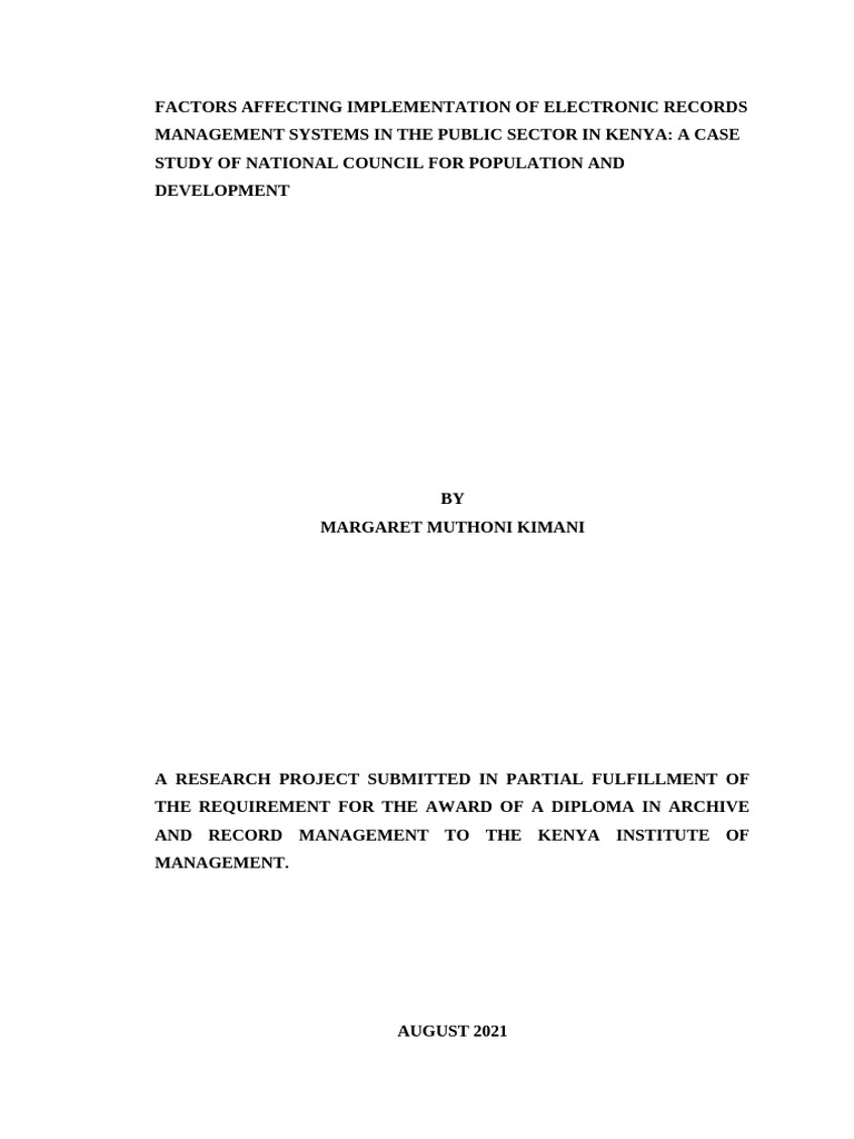 Automatic Table of Contendt Magaret Muthoni Project Susan Wanjiru ...