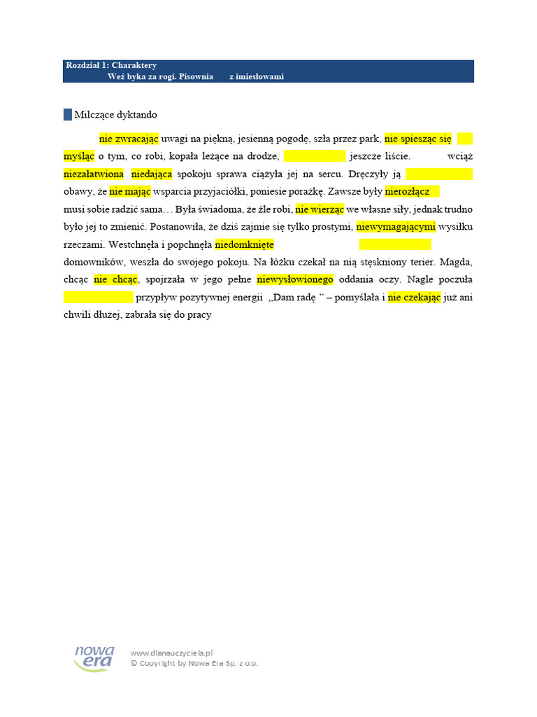 Temat 14 Dyktando | PDF