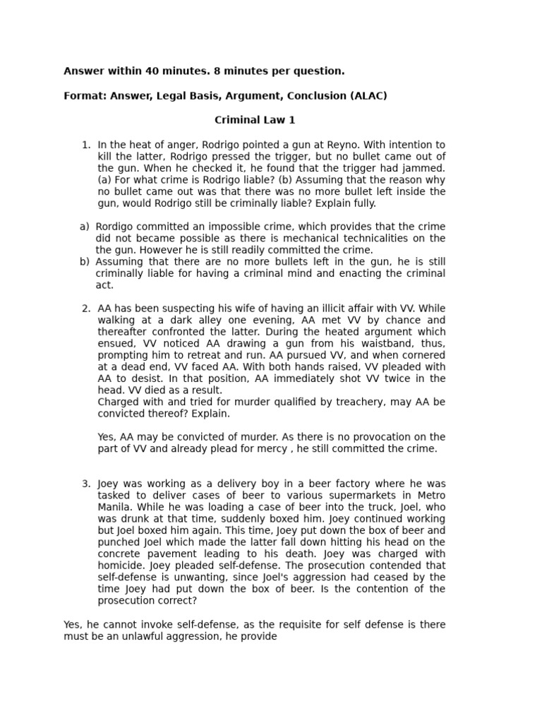 Sample - Crim 1 | PDF