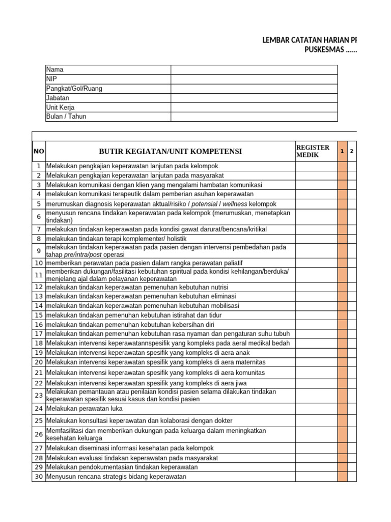 contoh log book | PDF
