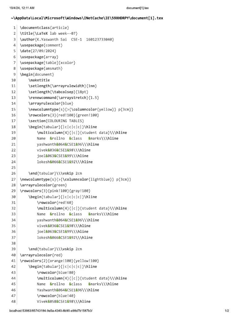 Yash Week 7 Code | PDF