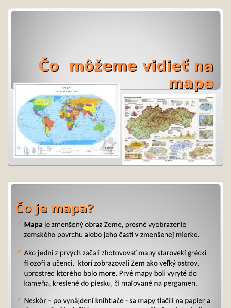 Čo Môžeme Vidieť Na Mape | PDF