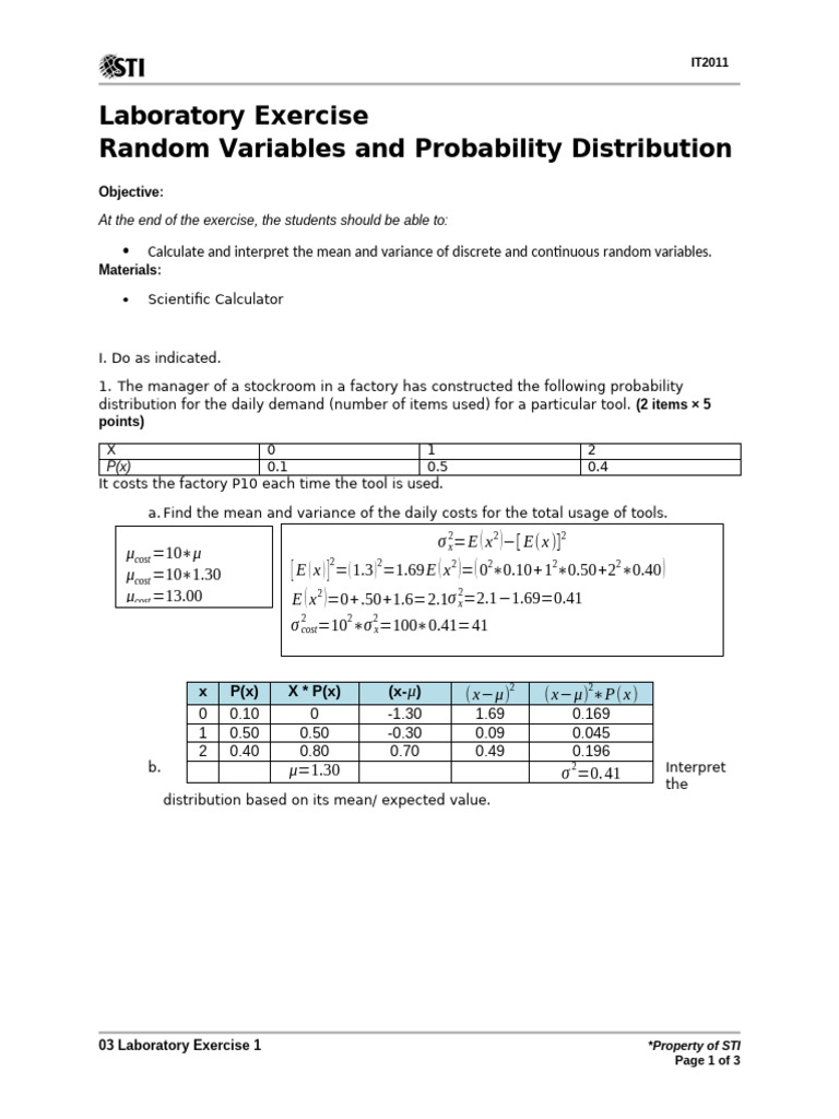 03 Laboratory Exercise 1 | PDF