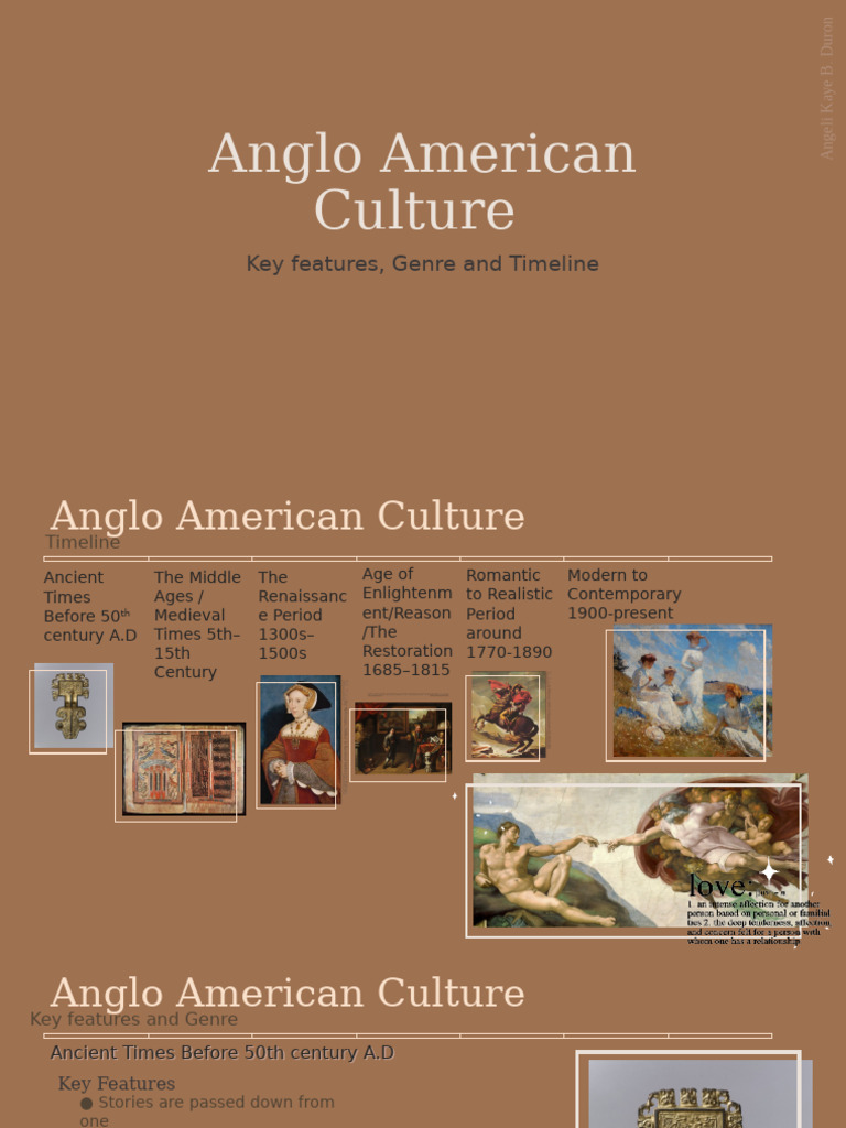 Anglo-American Culture Timeline | PDF | Poetry | Classics
