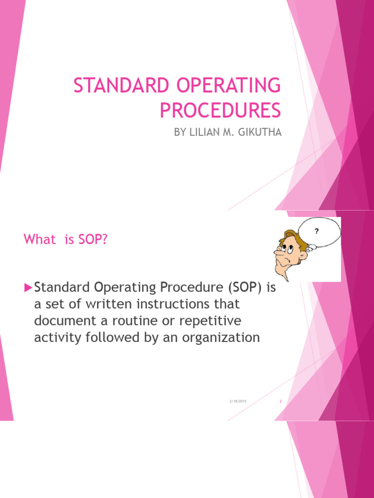Standard Operating Procedures2 | PDF