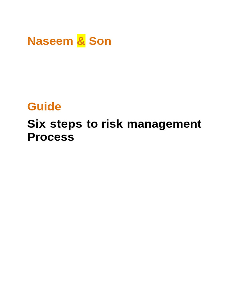 Guide For Risk Management Process | PDF