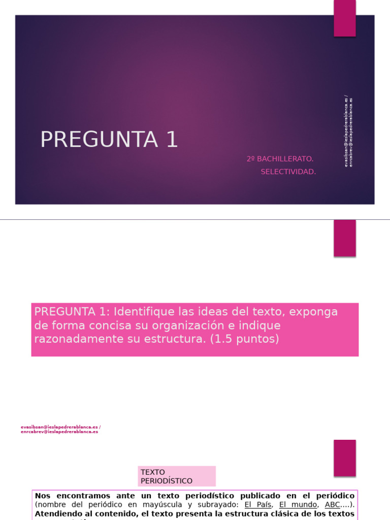 2 Bach. Pregunta 1., 2 y 3 | PDF