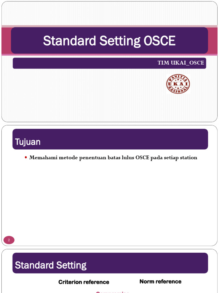 Sesi 4 Standard Setting OSCE 2023 | PDF