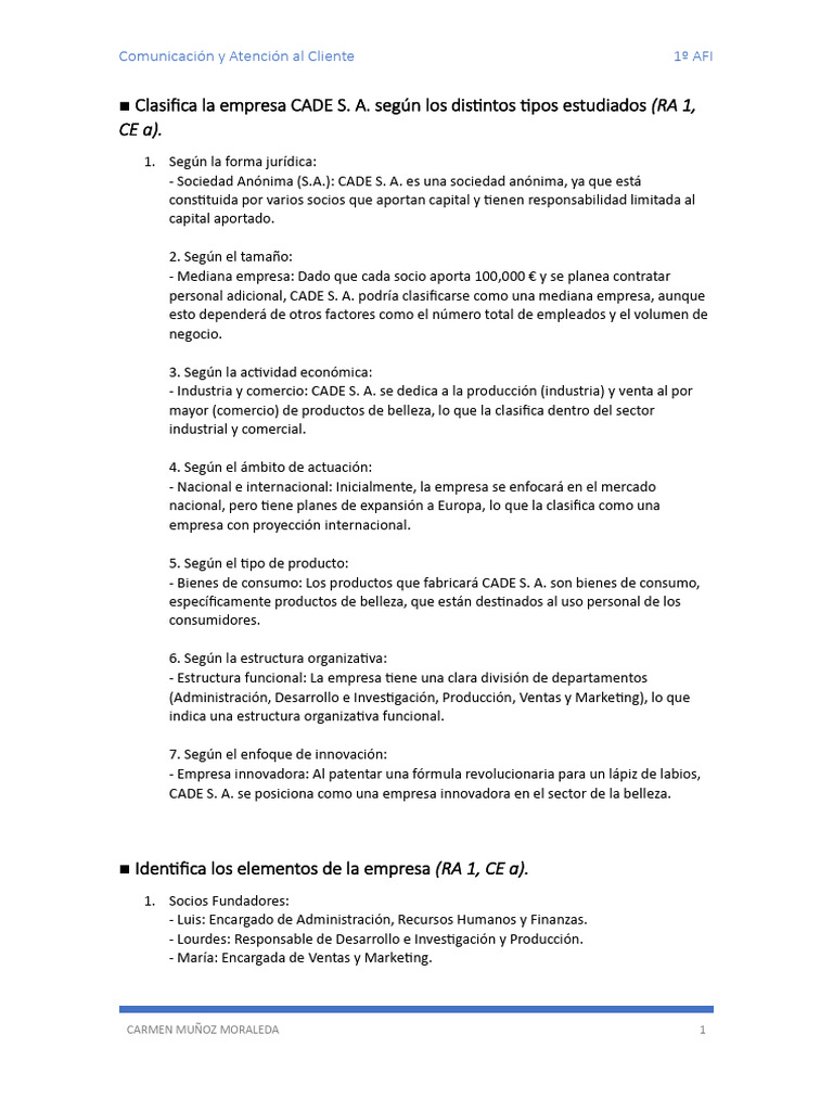 Práctica - RA 1 CE A, B, C - Carmen | PDF