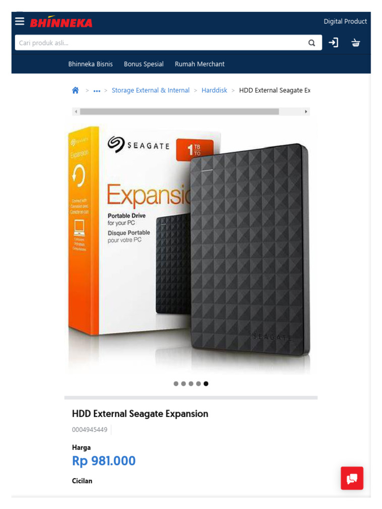 Daftar Harga HDD External Seagate Expansion - Bhinneka | PDF | Computer ...