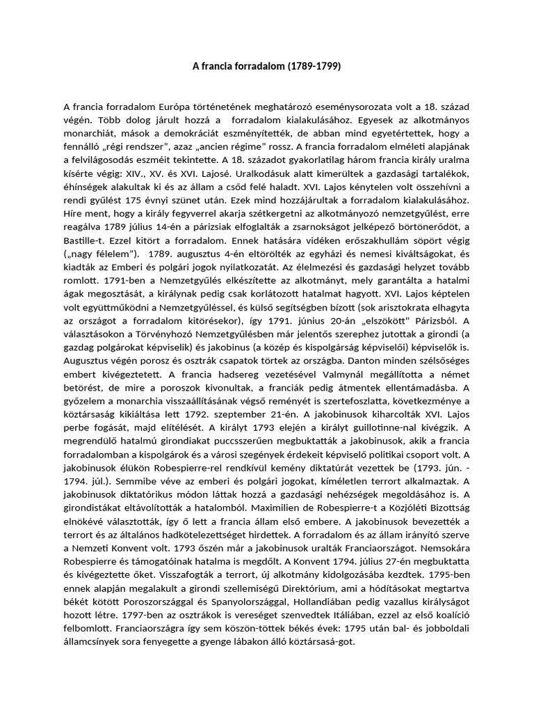 A Francia Forradalom | PDF