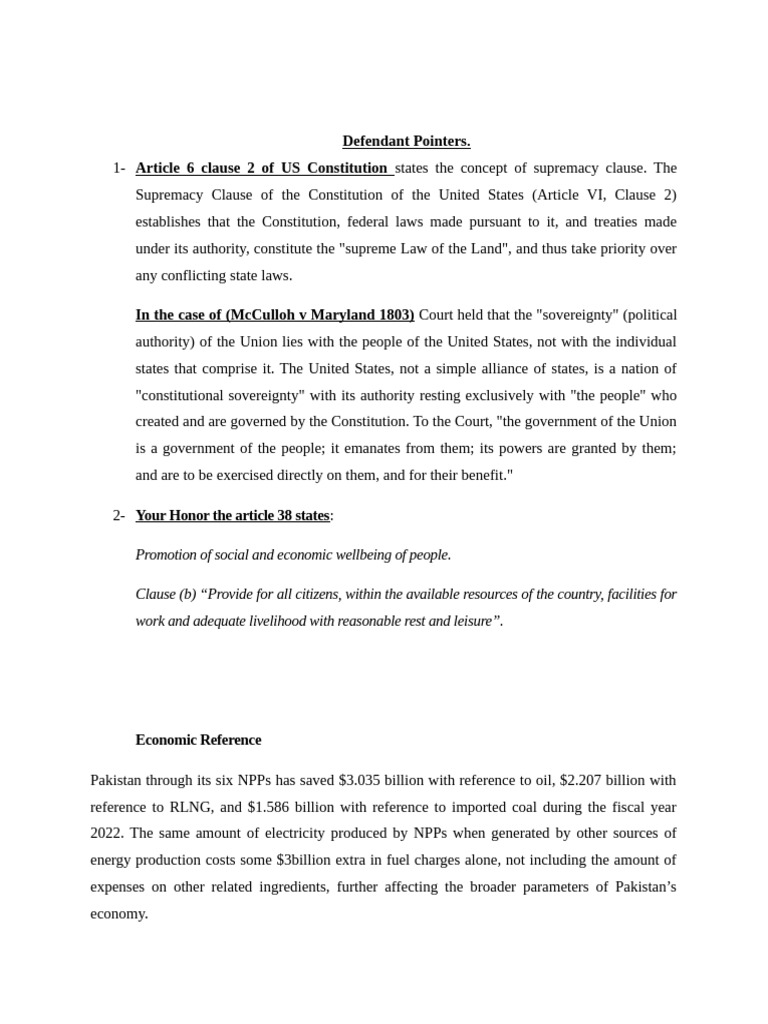 Defendant Pointers | PDF