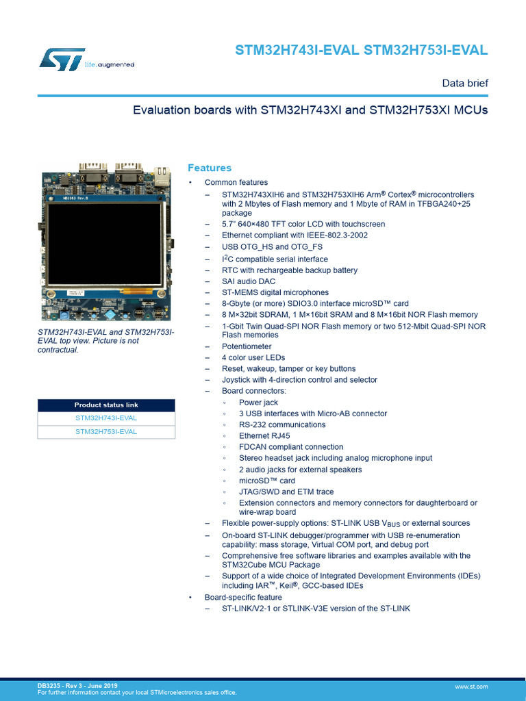 Stm32h753i Eval | PDF