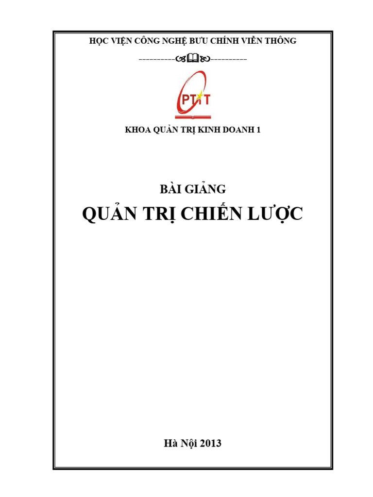 Bai Giang Quan Tri Chien Luoc - Tham Khao | PDF