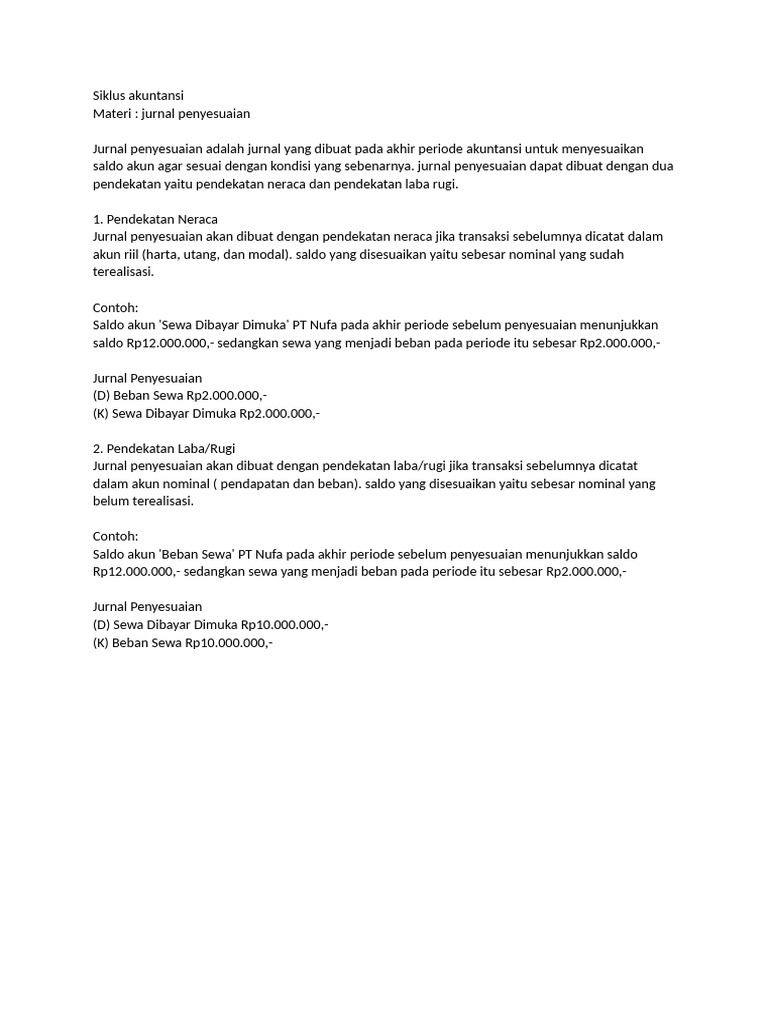 Siklus Akuntansi | PDF