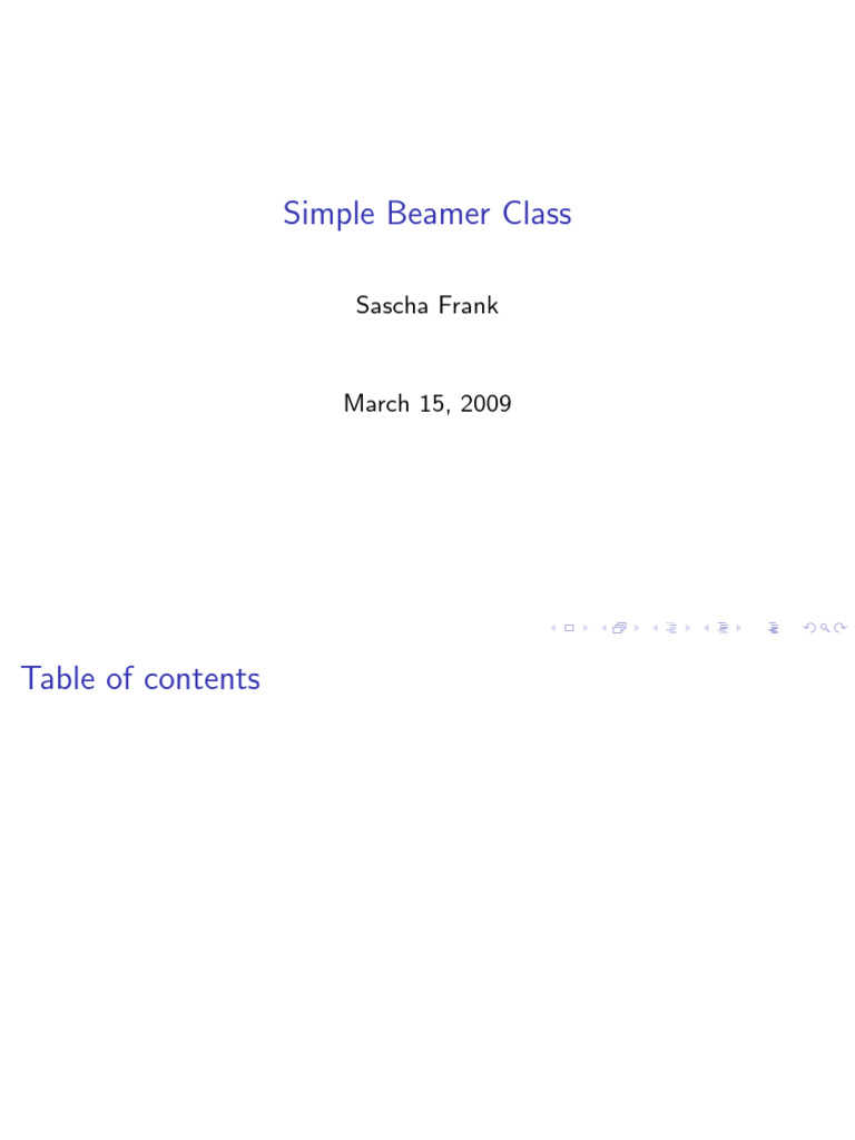 Beamer Class Example1 | PDF