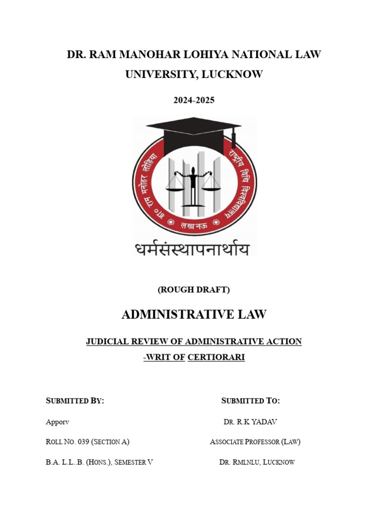 Admin Law Project Final Draft | PDF