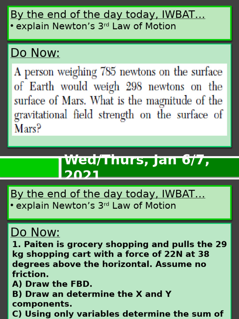 Newtons 3rd Law | PDF