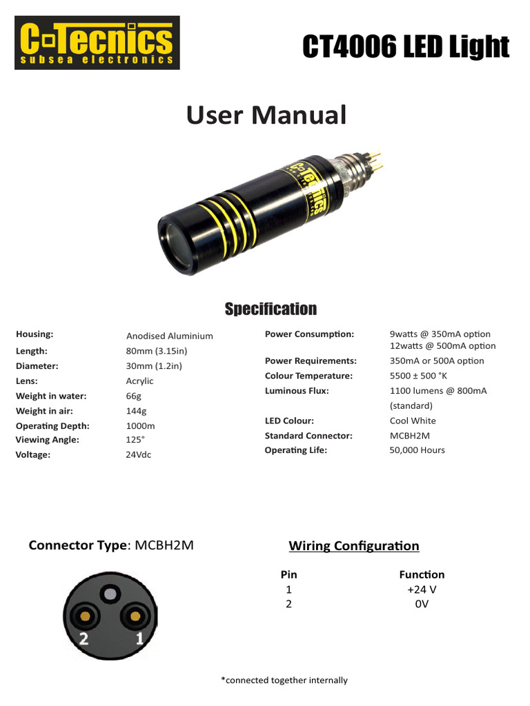 Ct4006 Mcbh2m Led Light | PDF