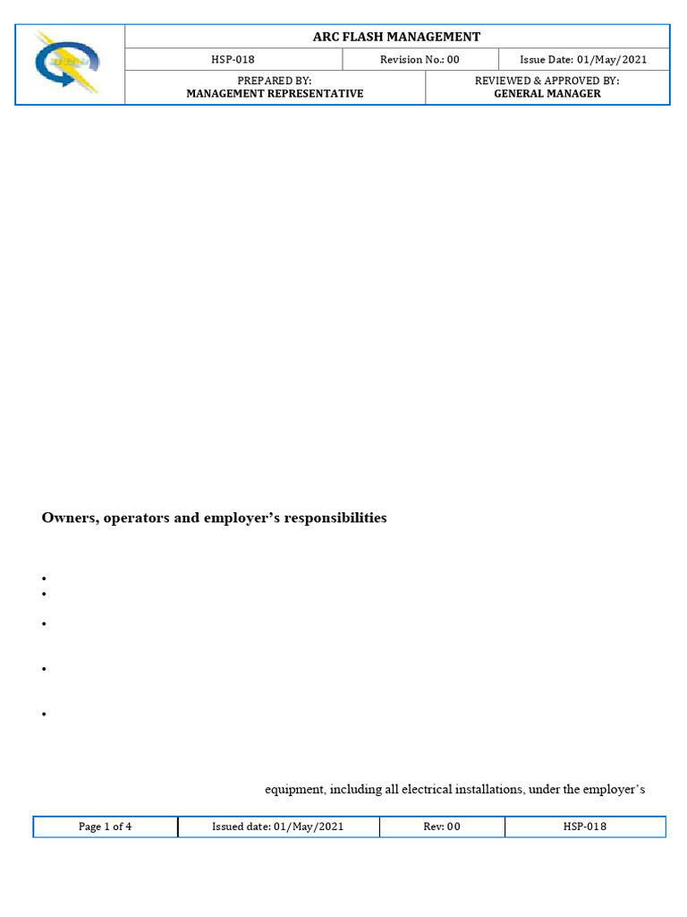 Arc Flash Management | PDF