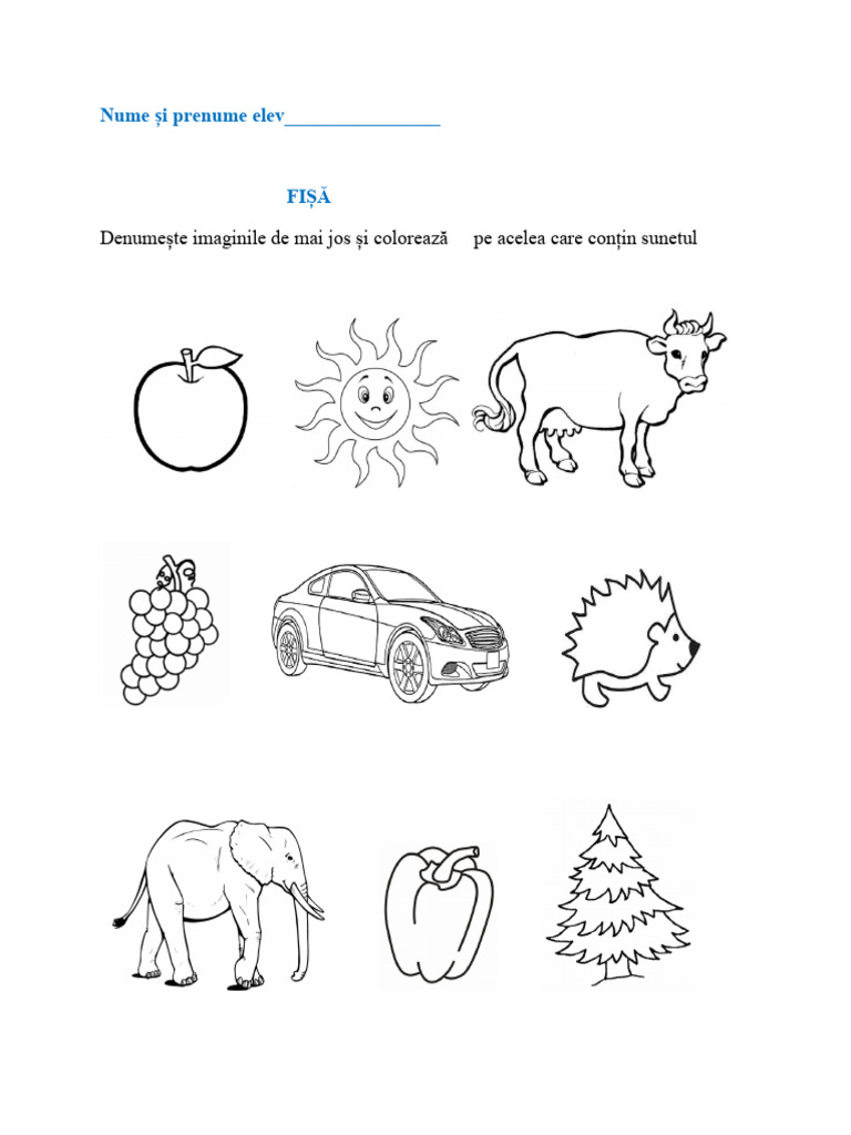 Fișe de Lucru - Sunetul R | PDF