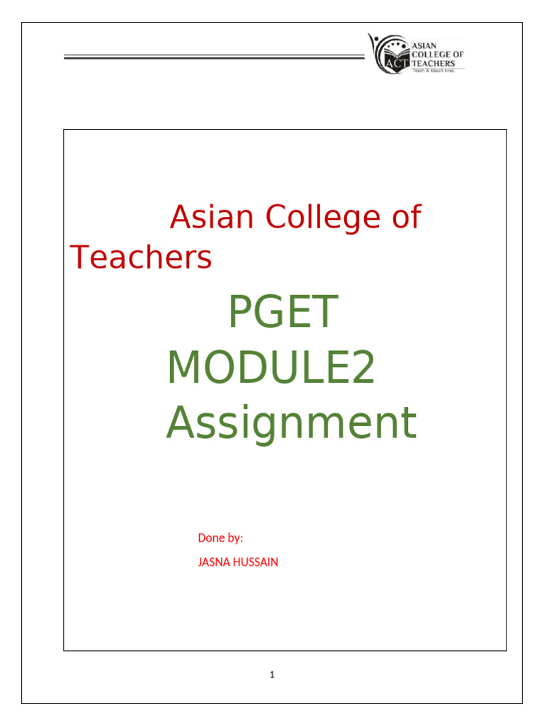 Pget Module2 Assignment | PDF