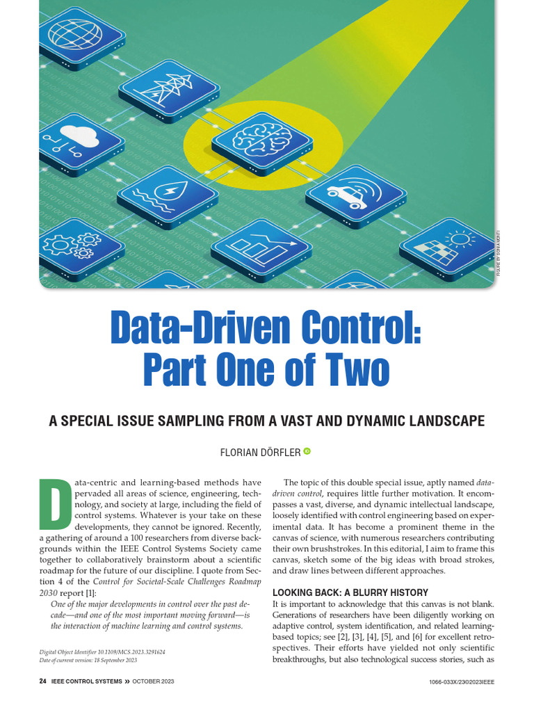 Data Driven Control Part One of Two A Special Issue Sampling From A ...