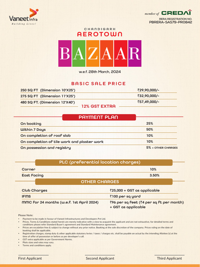 Price List Aerotown Bazaar | PDF