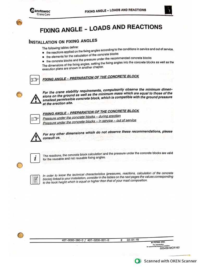 Fixing Angel_ Load Reactions | PDF