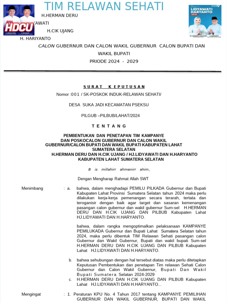 SK Relawan Sehati | PDF
