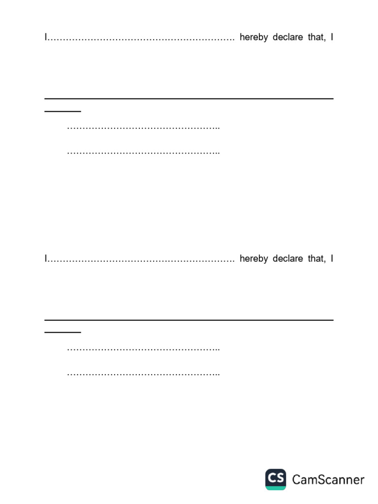 Declaration For NSD 2024 | PDF