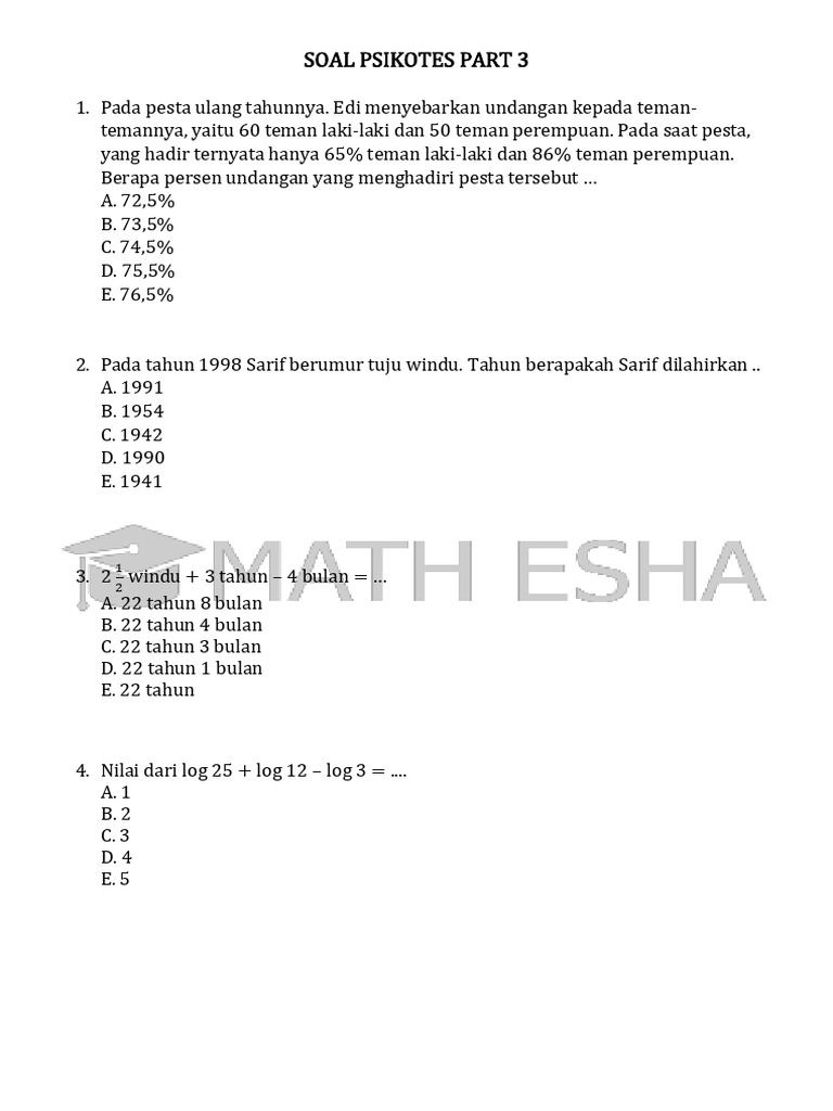 Psikotest 3 | PDF