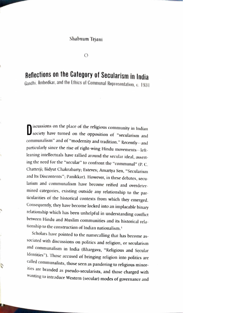 Cont India - Tejani Text | PDF