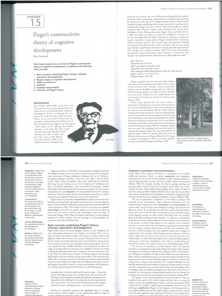 Piagets Theory | PDF