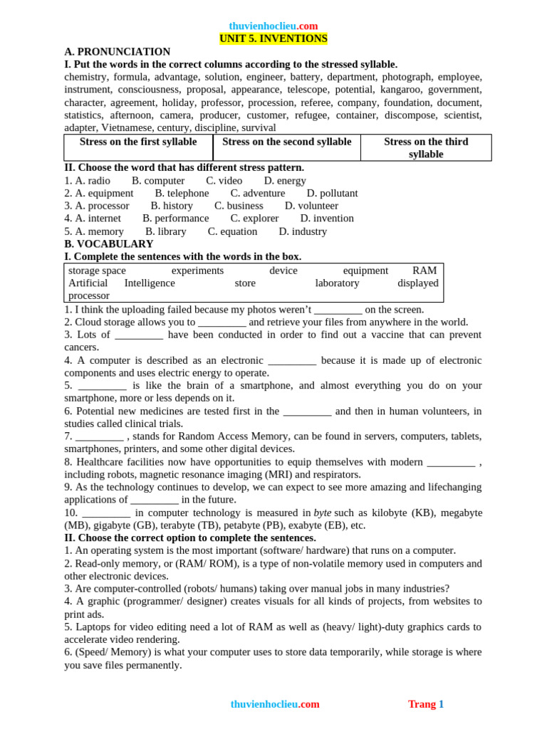 Unit 5 Inventions | PDF