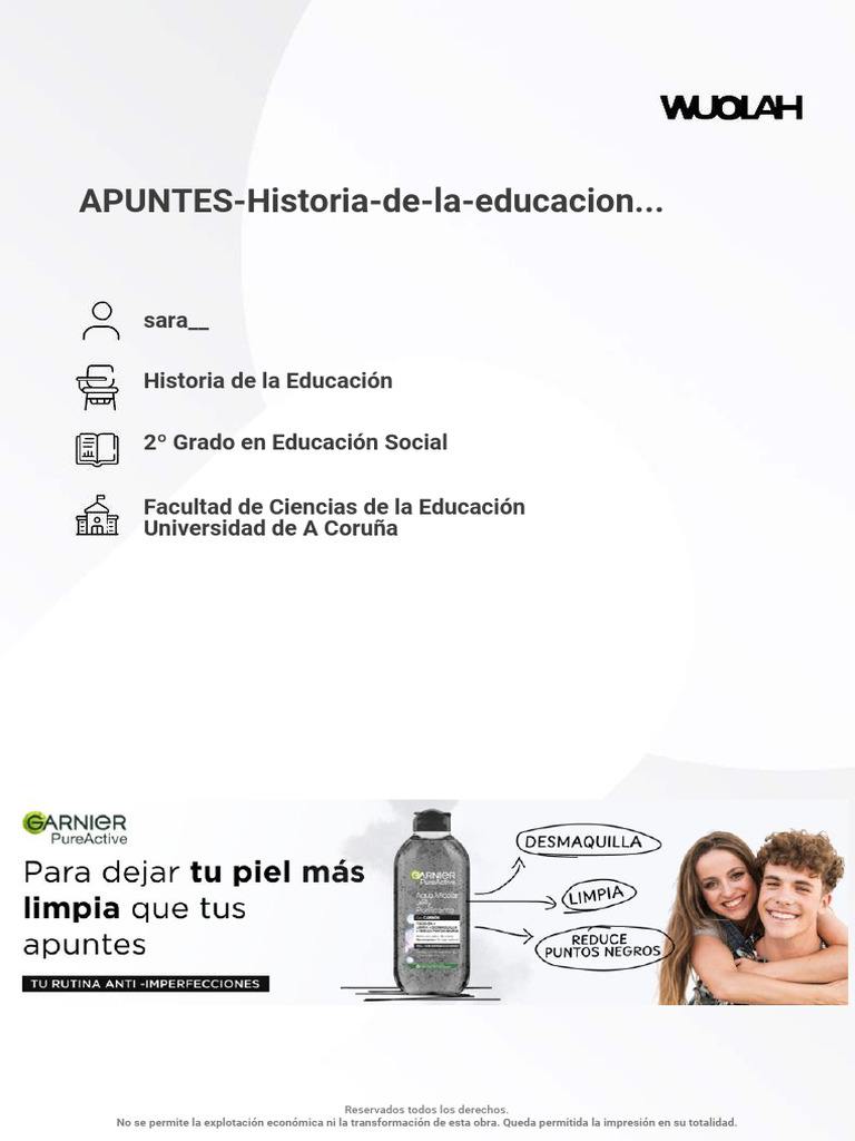 Wuolah Free APUNTES Historia de La Educacion | PDF