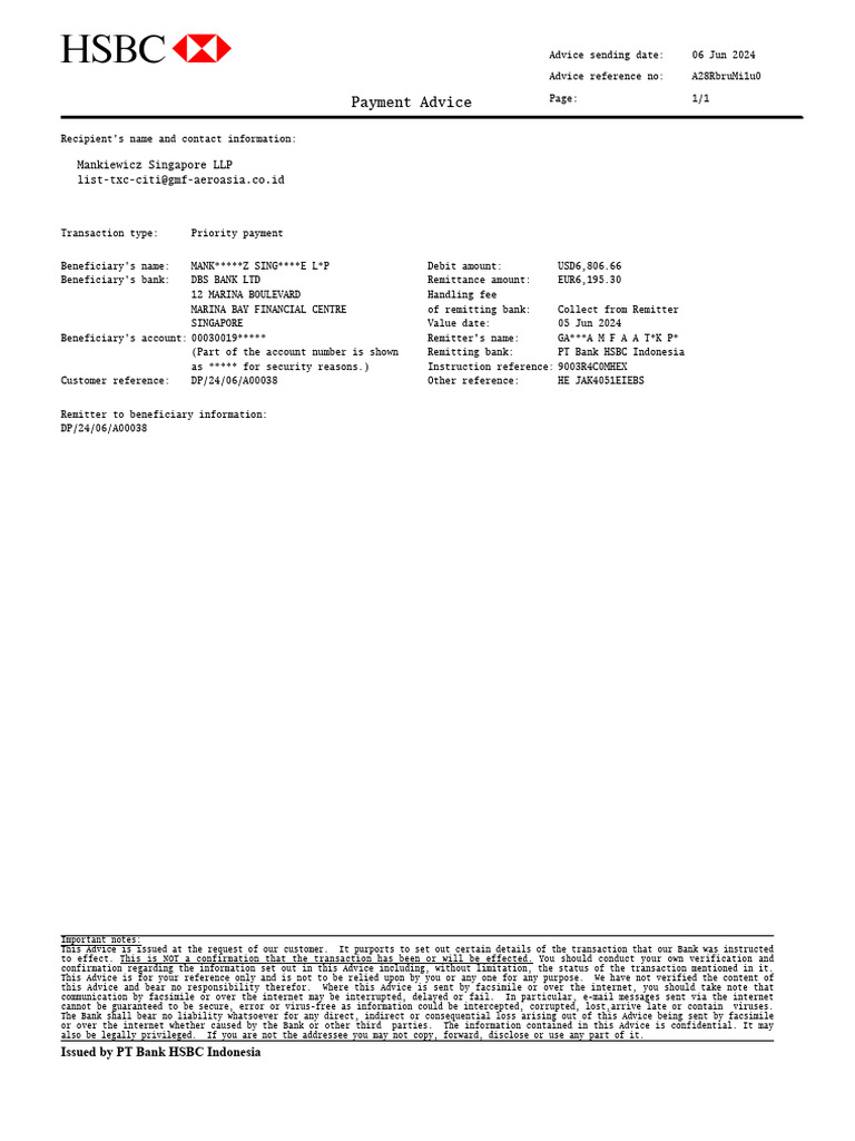 DP2406A00038 Mankiew HSBC | PDF