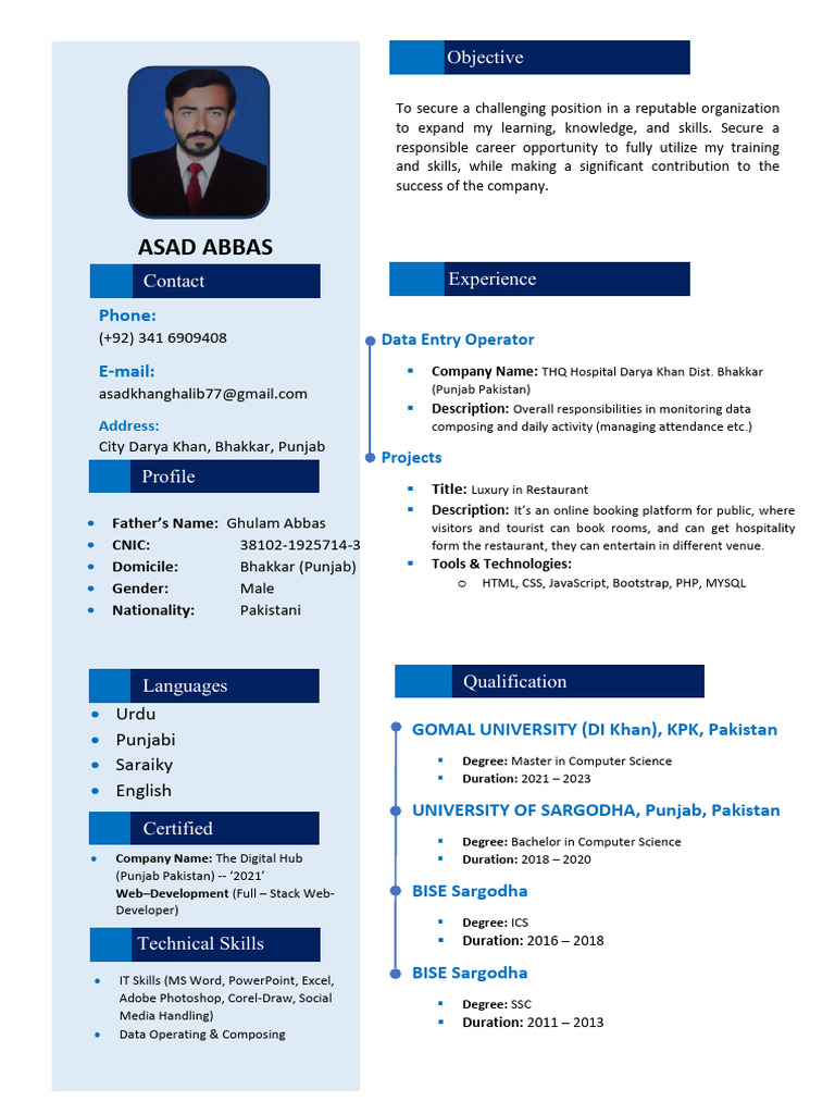 Asad CV | PDF