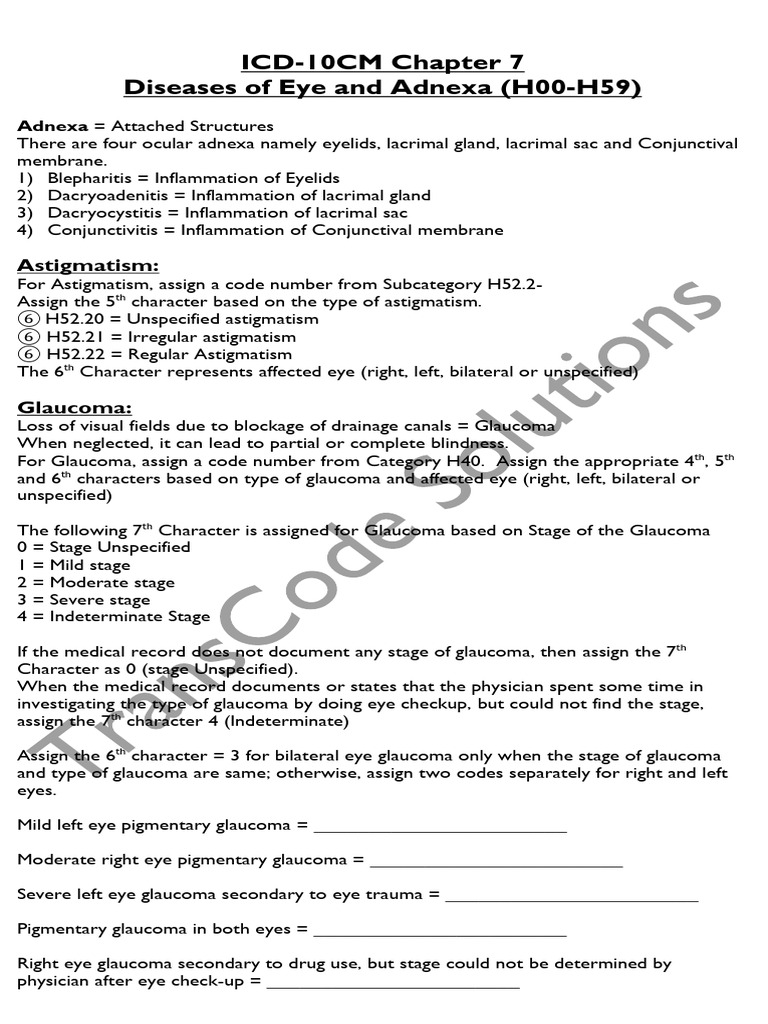ICD Chapter 7 Notes | PDF