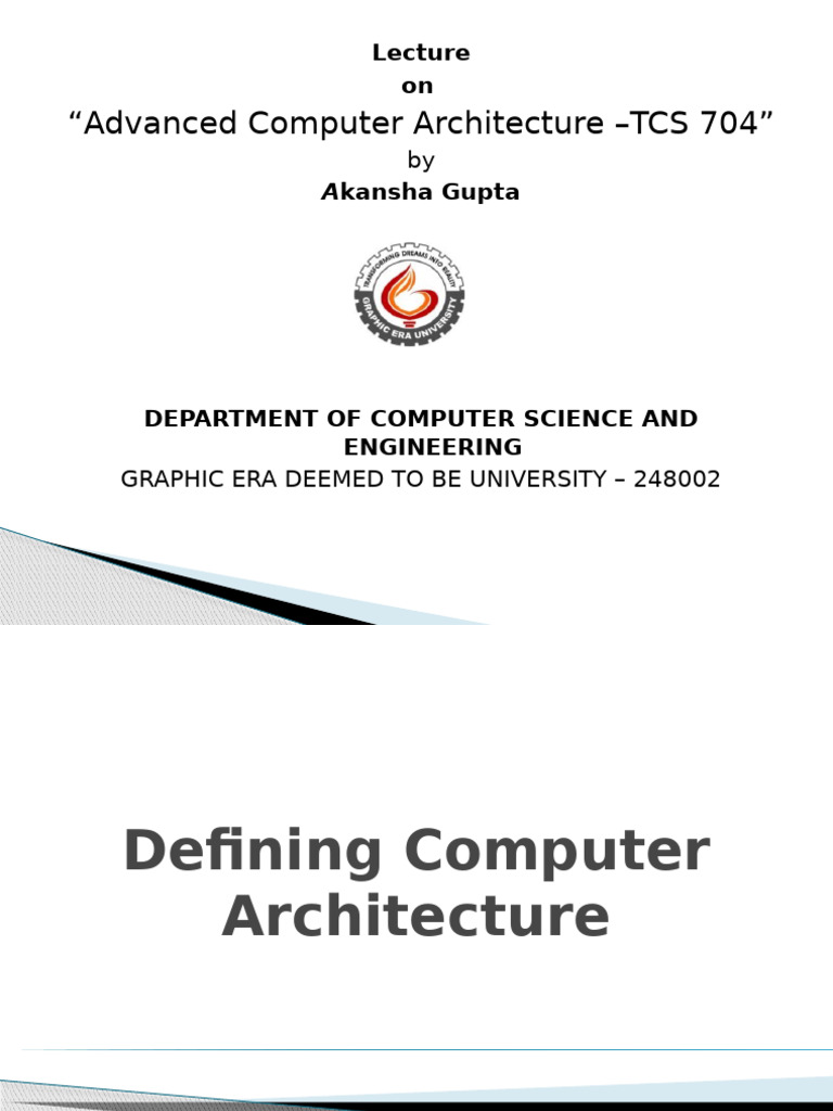Defining Computer Architecture ISA | PDF