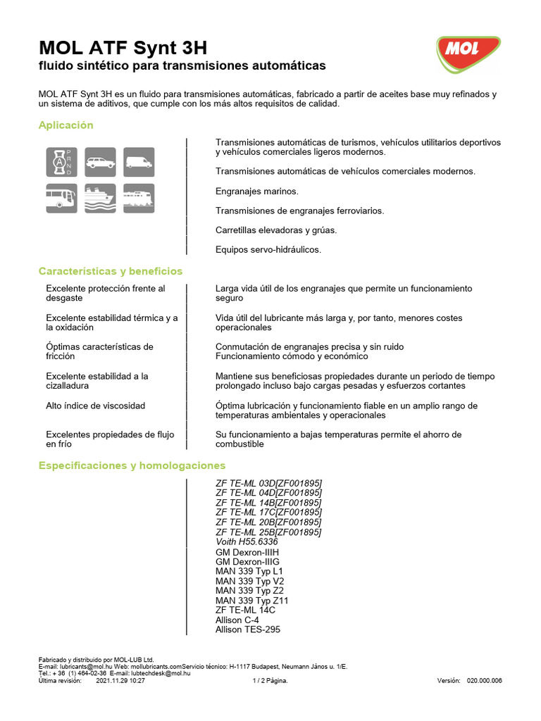 FT - MOL ATF Synt 3H (211129) - P - ESP | PDF