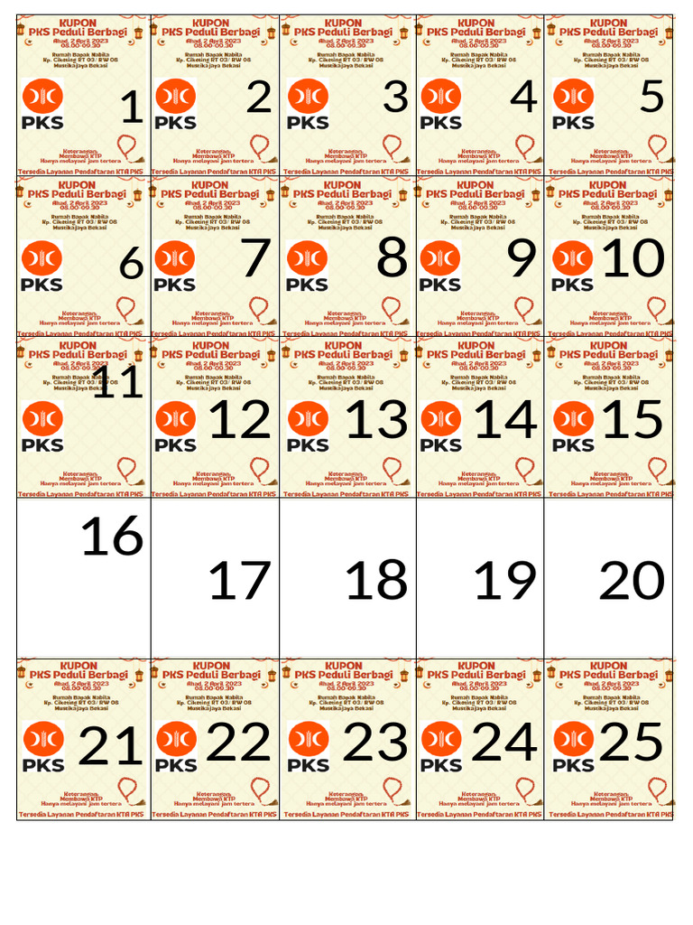 Kupon Baksos Pks | PDF