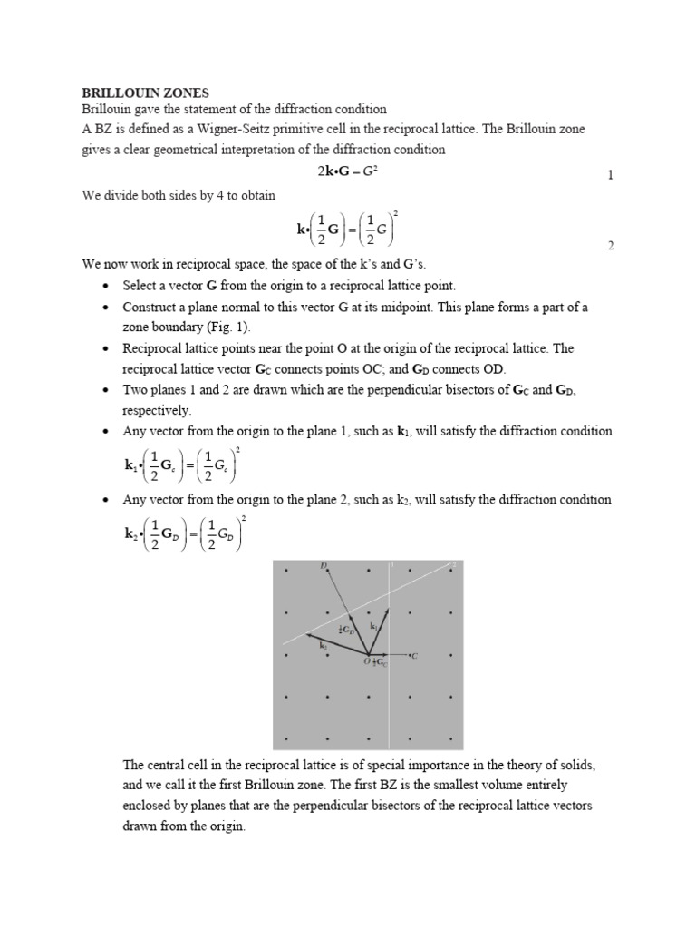 Brillouin Zones1 | PDF