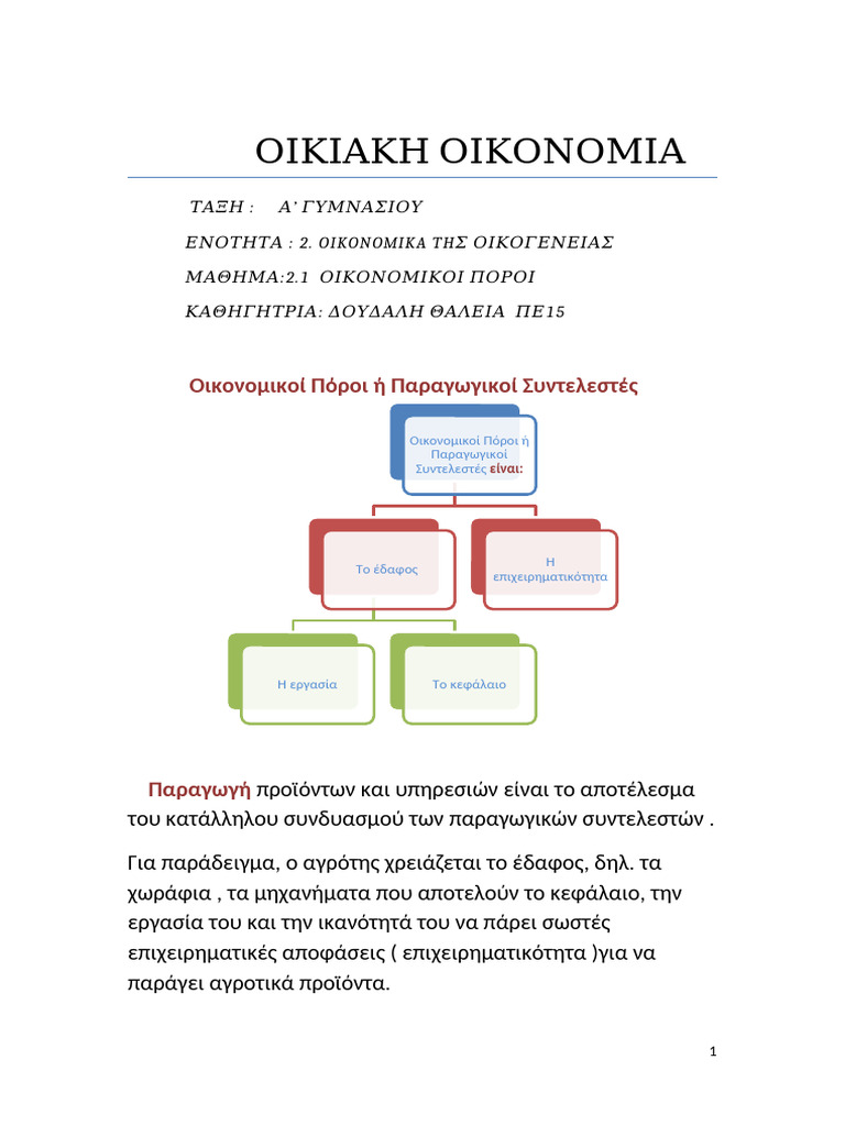 Oikiakh Oikonomia | PDF