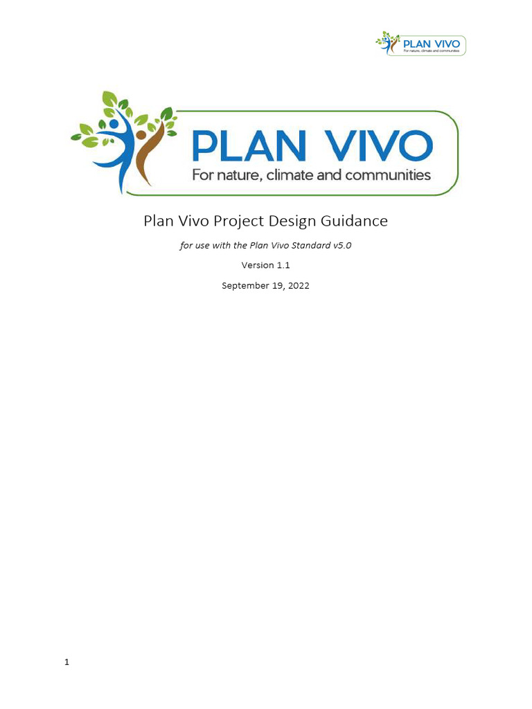 Plan Vivo Project Design Guidance | PDF